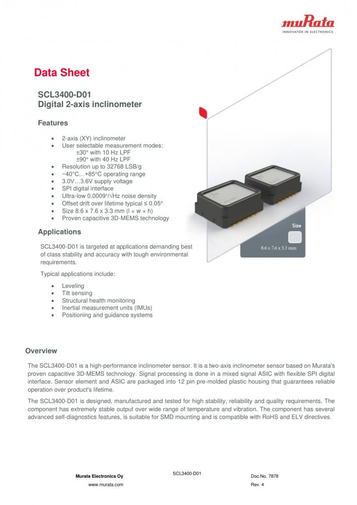 SCL3400-D01-10 datasheet page 1