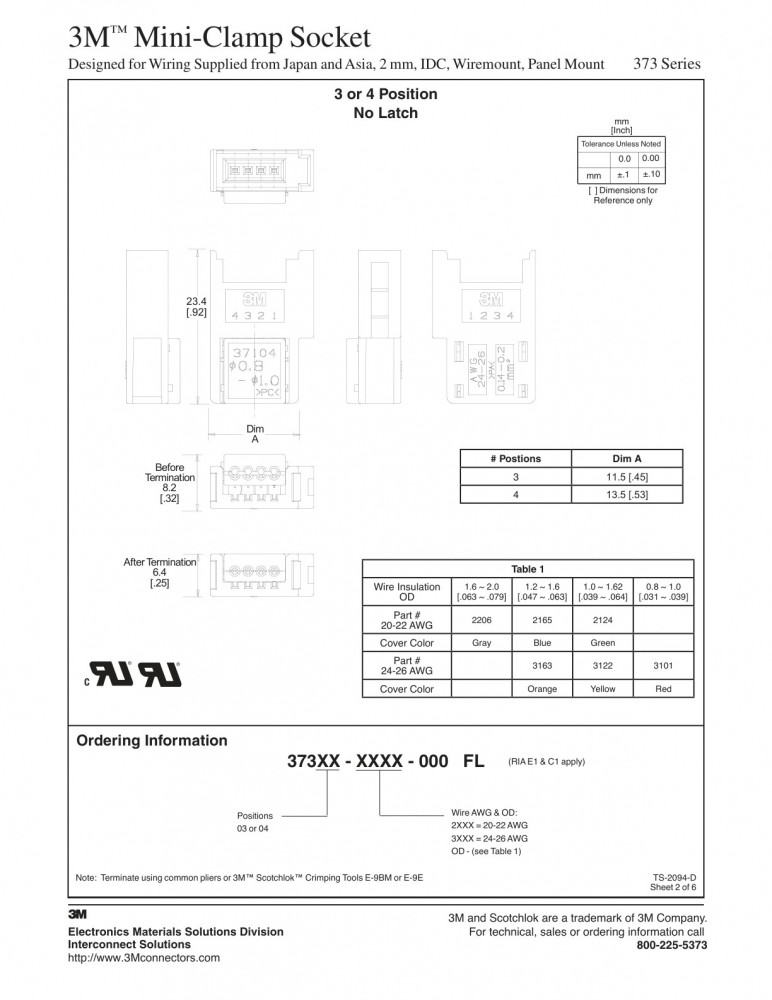 3M 373 Series datasheet page 2