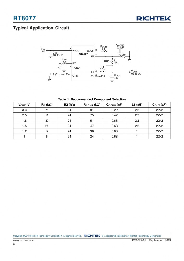 RT8077 datasheet page 6