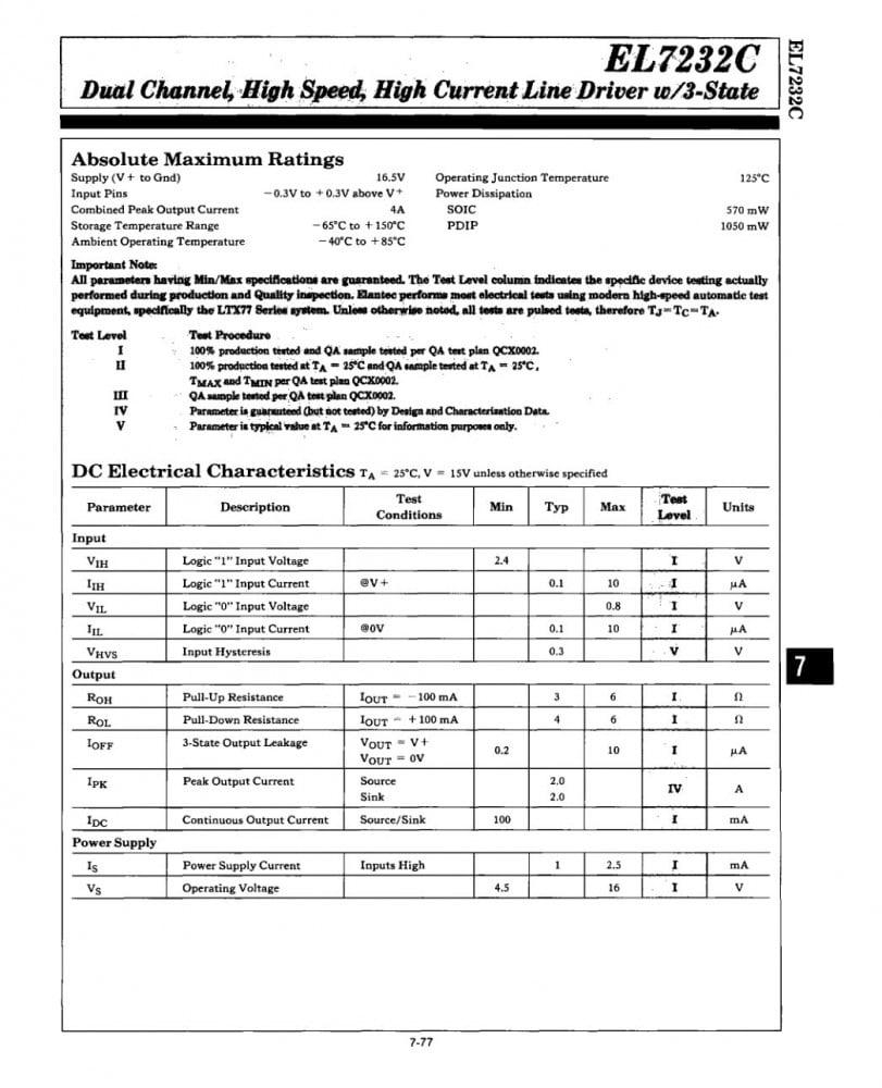 EL7232CS datasheet page 2