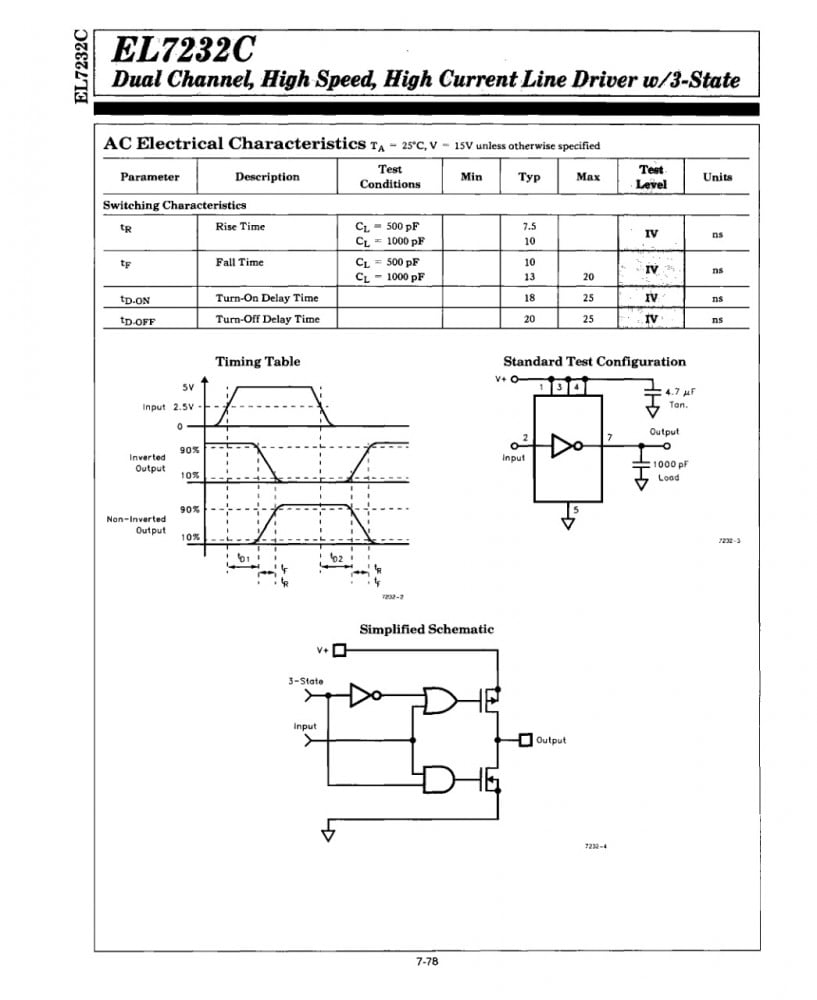 EL7232CS datasheet page 3