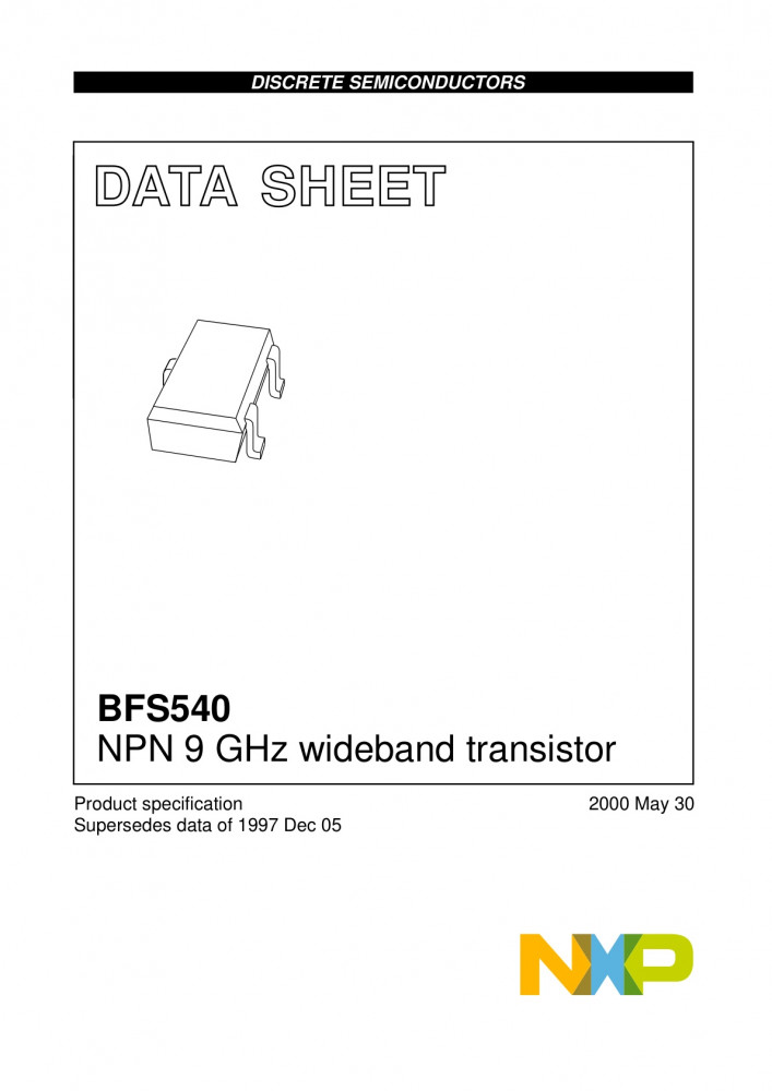 BFS540 datasheet page 1