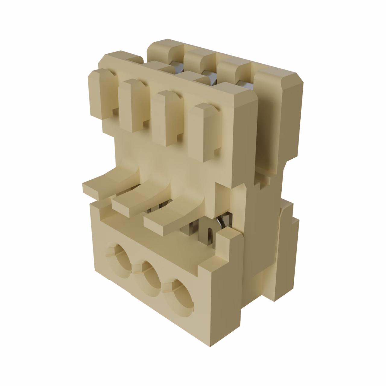 Appli-Mate RAST 2.5 IDT Connector, 2.50mm Pitch, Direct/Indirect, Female, Beaded Terminal, 3 Circuits, All Position Keys, Open Endwalls for sale