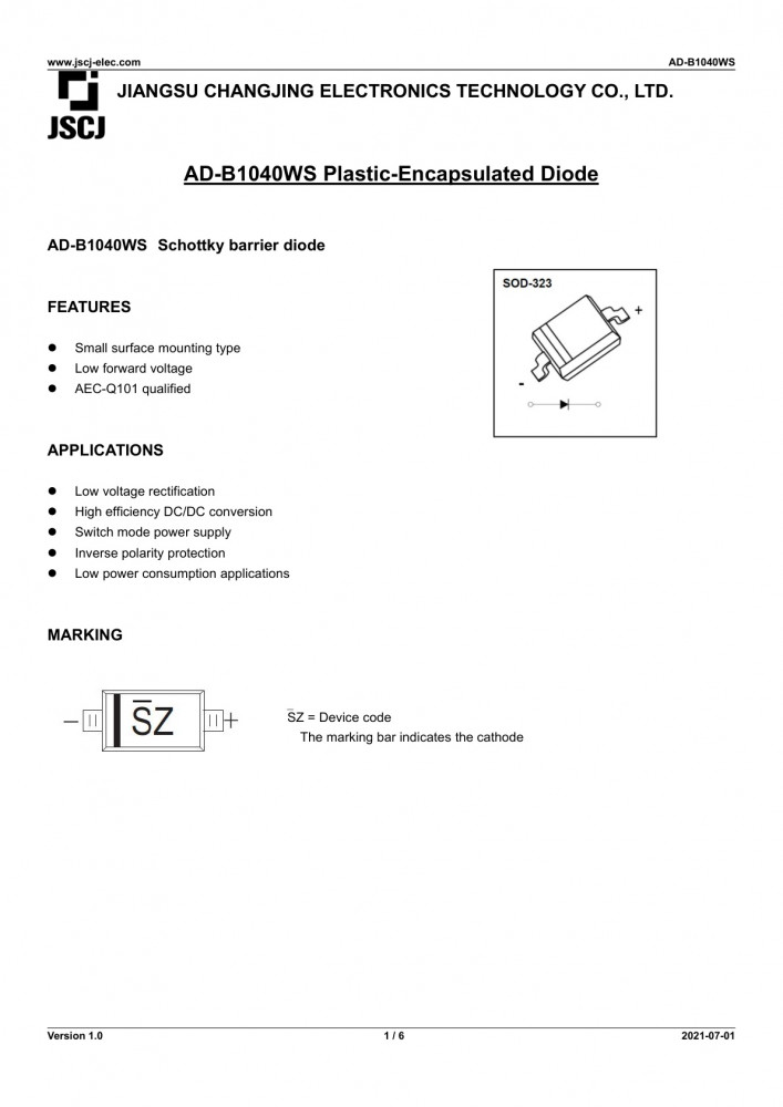 AD-B1040WS datasheet page 1