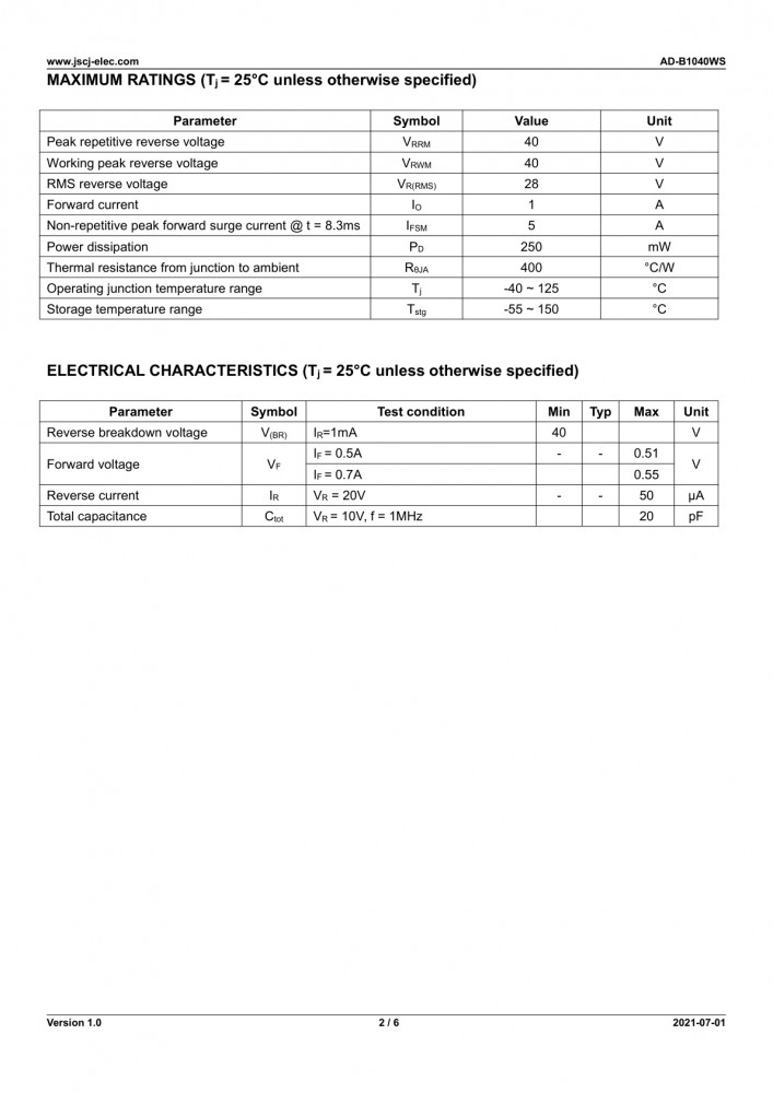 AD-B1040WS datasheet page 2
