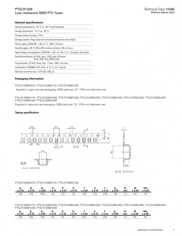PTSLR12066V380 datasheet page 3