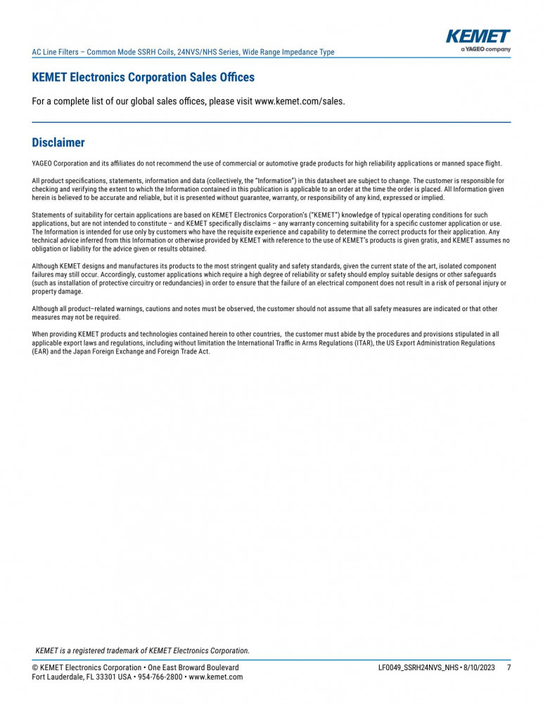 KEMET SSRH24NVS-40059 document page 7