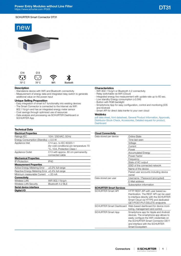 SCHURTER 3-132-195 technical document page 1