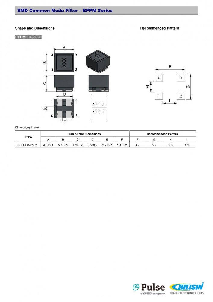 Chilisin BPPM series datasheet page 2