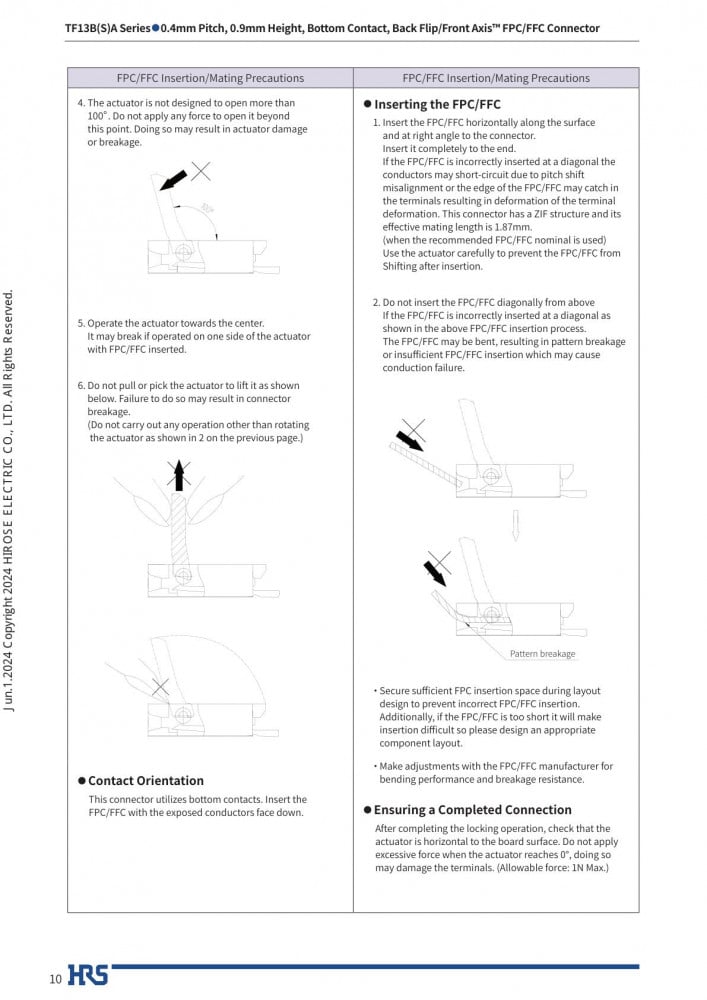 HRS TF13BA series document page 10