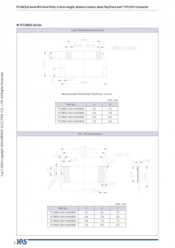 HRS TF13BA series document page 6