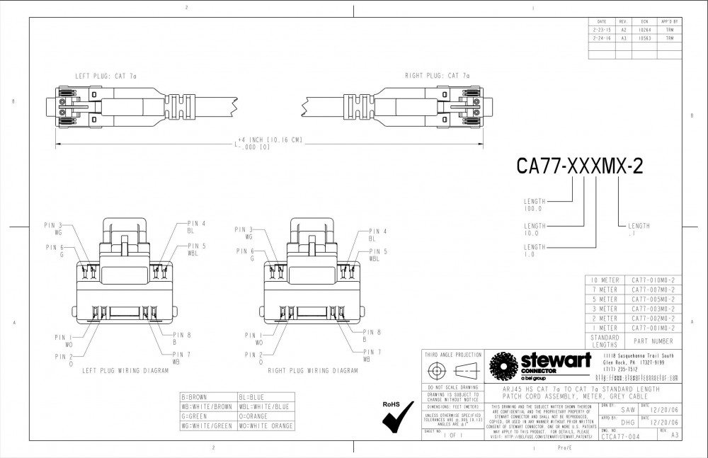 CA77-003M0-2 technical drawing