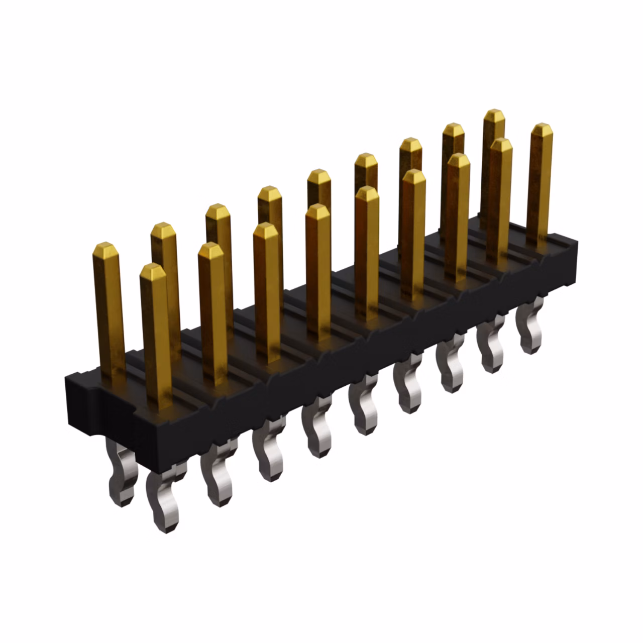 2.00mm Pitch Milli-Grid Straddle Mount Header, 18 Circuits, 0.38µm Gold (Au) Selective Plating, Lead-Free for sale