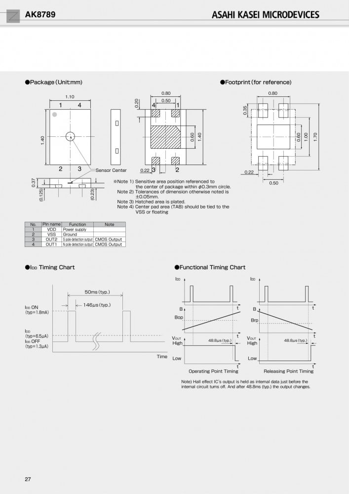 AK8789 technical document page 3