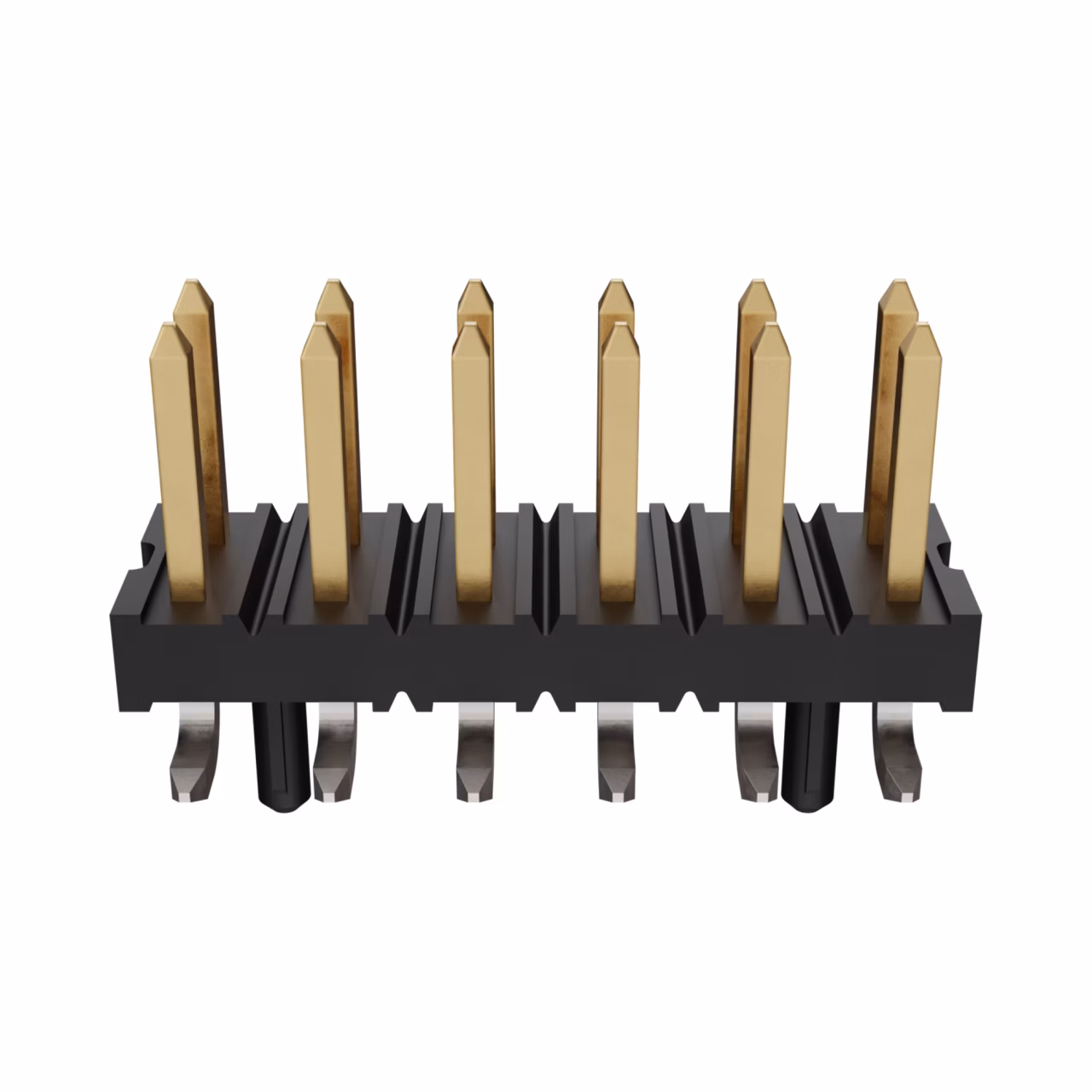 Milli-Grid Header, Vertical, Surface Mount, 12 Circuits, 0.76µm Gold (Au) Plating, Mating Pin Length 3.80mm, with Pegs, Tube, Lead-Free for sale