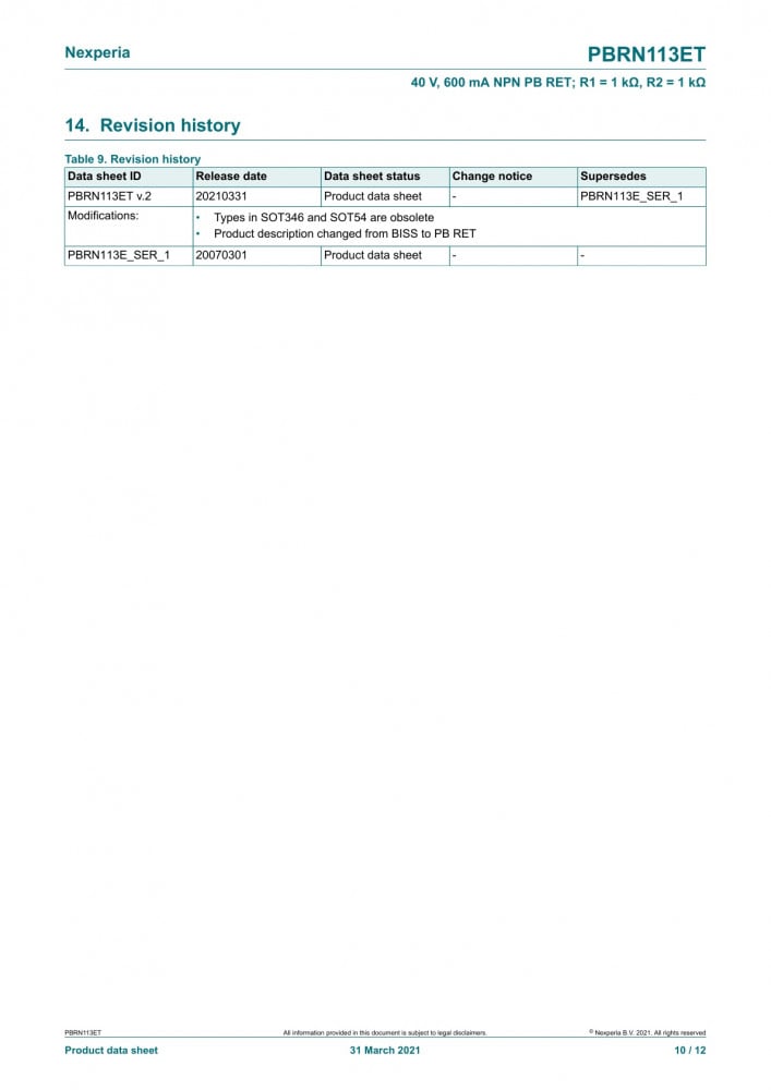 PBRN113ET datasheet page 10