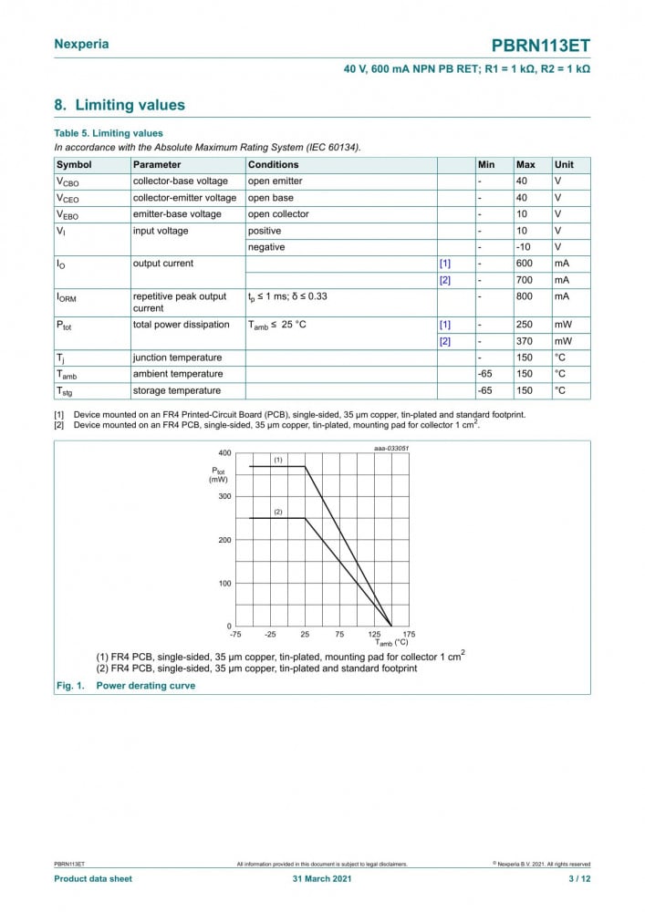 PBRN113ET datasheet page 3