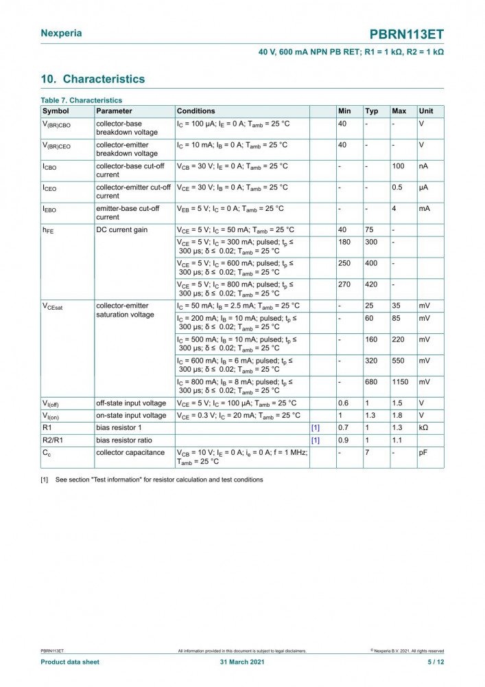 PBRN113ET datasheet page 5