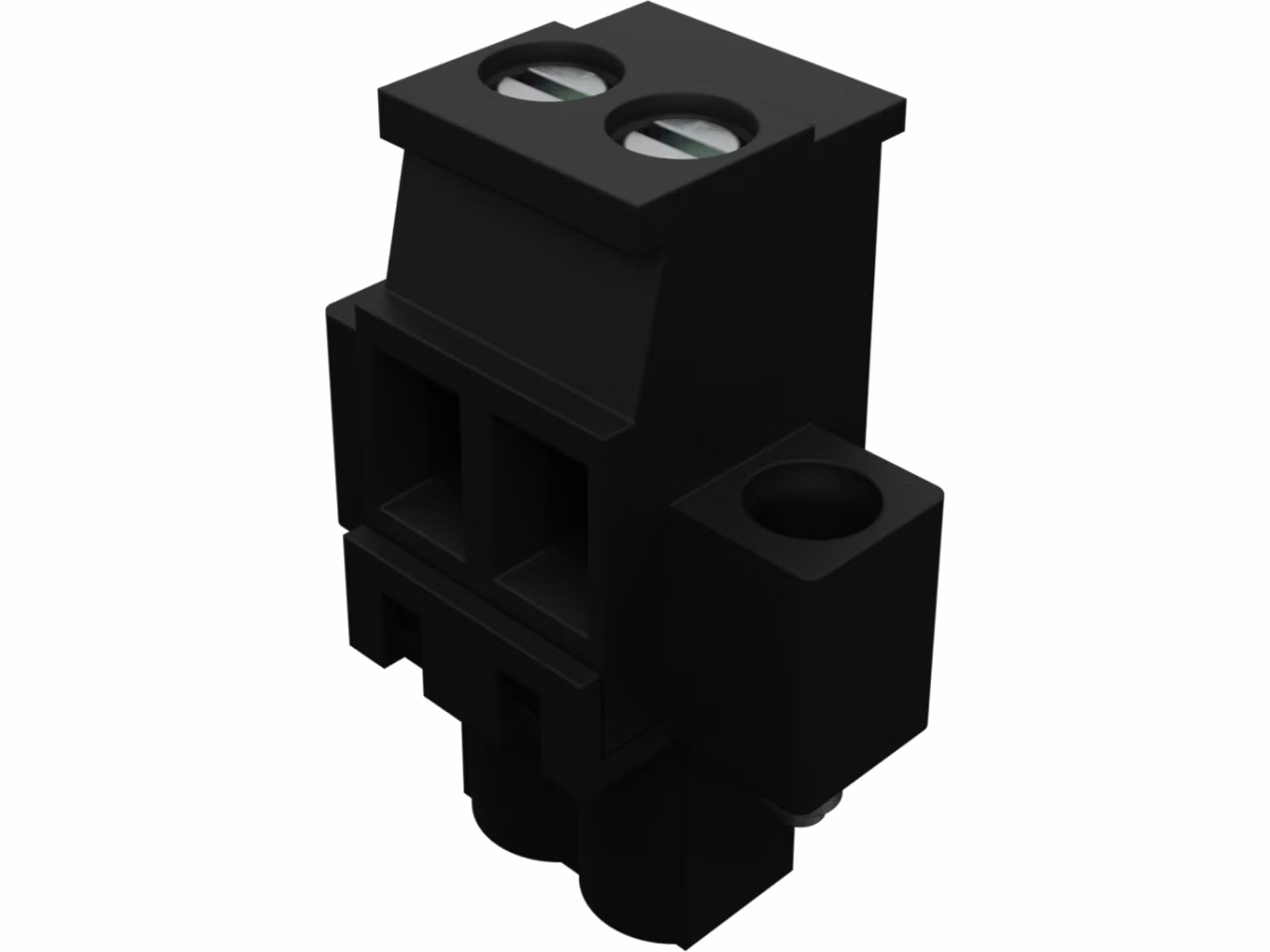 5.00mm Pitch Eurostyle Vertical Plug, with Retention Screws and Standard Imprinting, Rear Wire Entry, Black, 2 Circuits for sale