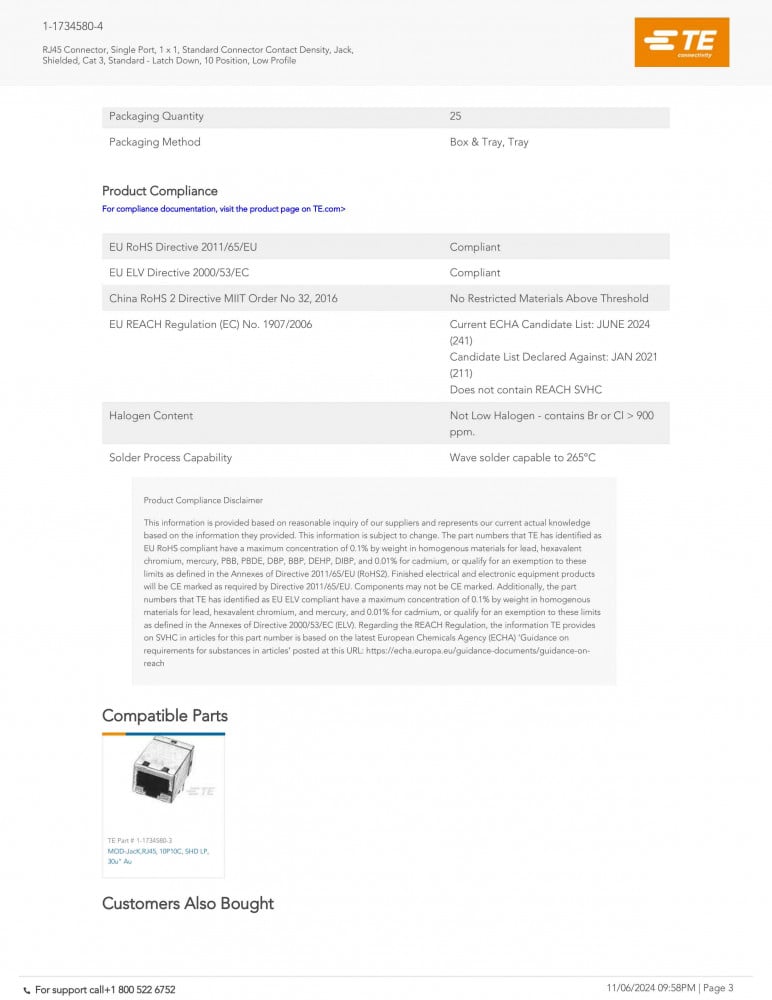 TE Connectivity 1-1734580-4 technical document page 3