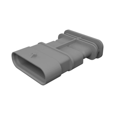 MXP120 Sealed Male Blade Connector with 7.00mm Clip-Slot, 6 Circuit, Stone Gray Housing (T3-V2-S3 with Backshell, T3-V2-S2 without Backshell), Backshell Interface Option 2, Key D for sale