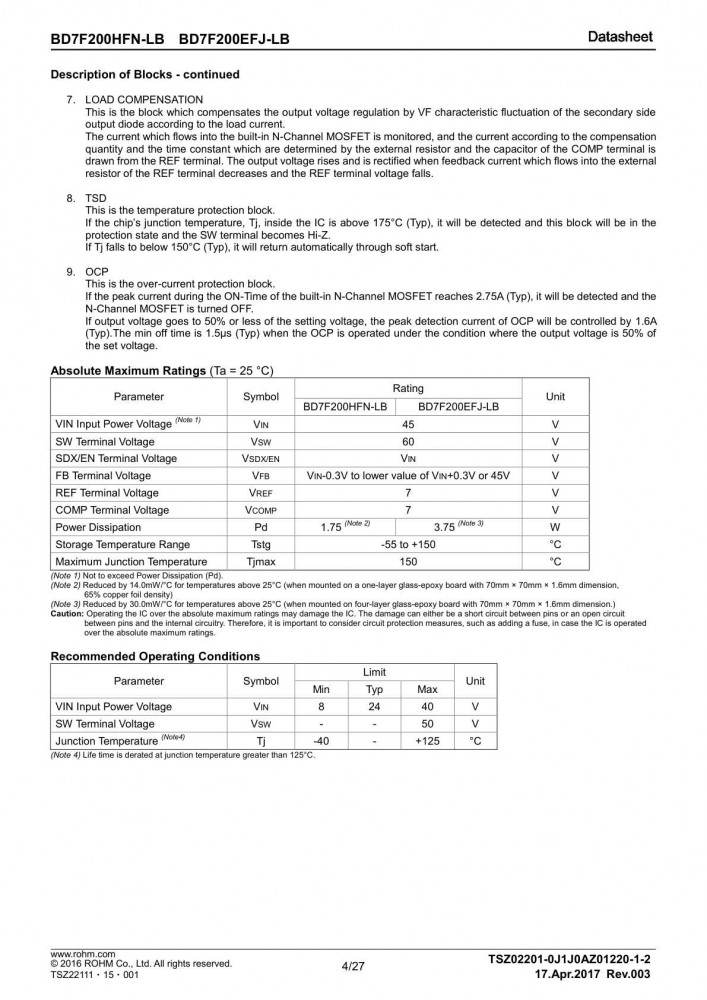 BD7F200EFJ-LBE2 datasheet page 4