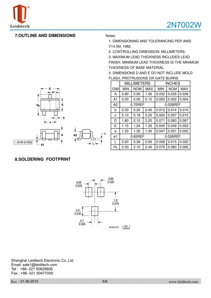 2N7002W datasheet page 6
