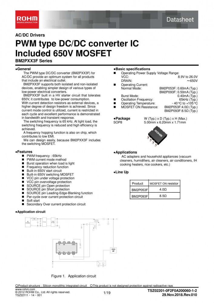 BM2P093F datasheet page 1