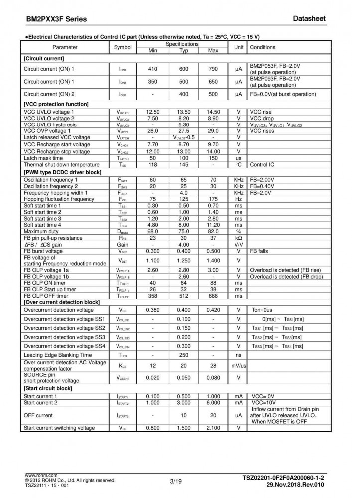 BM2P093F datasheet page 3
