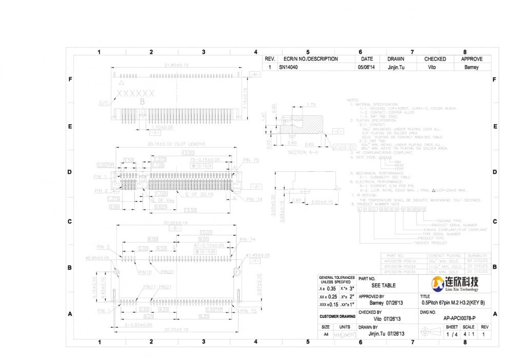 APCI0078-P002A technical document page 1