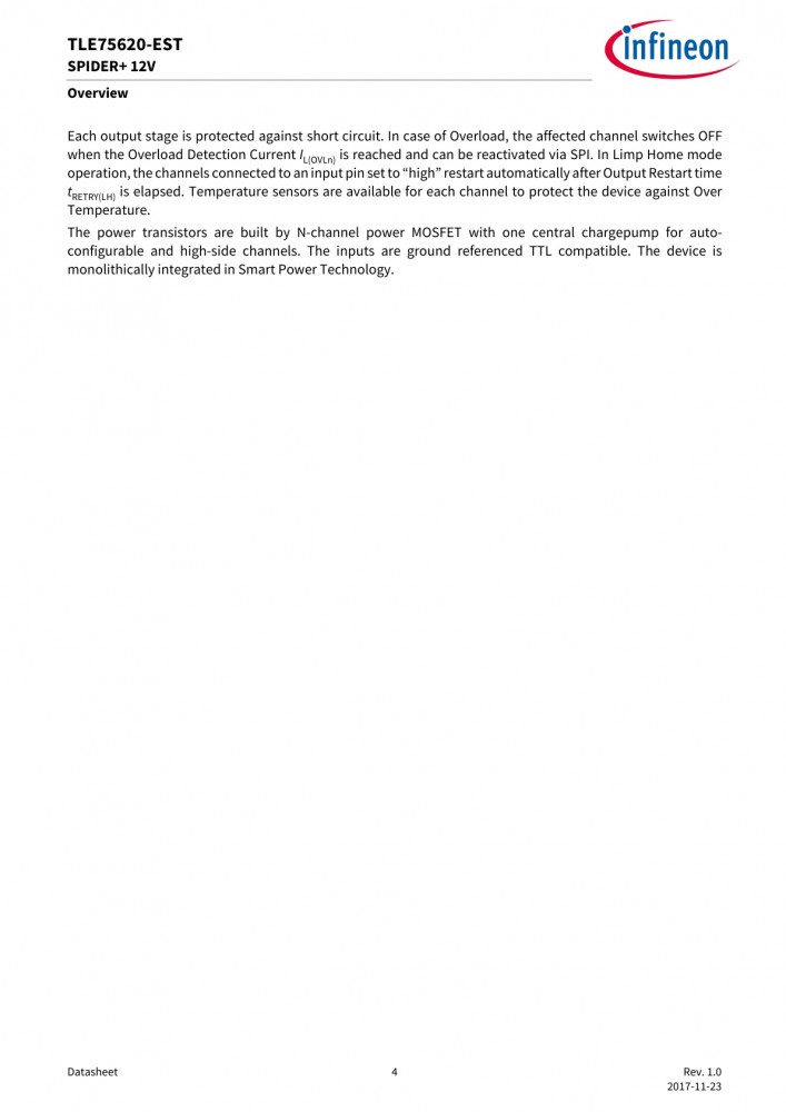 TLE75620-EST datasheet page 4