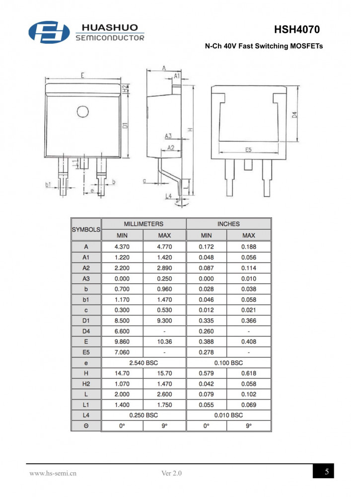 HSH4070 technical document page 5