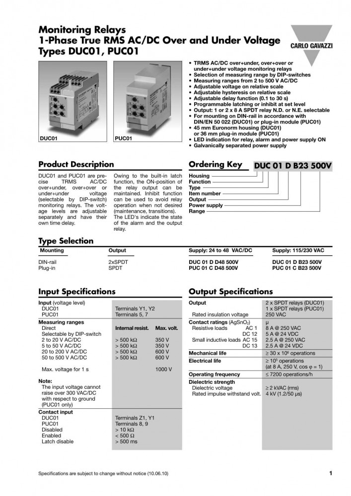 PUC01 technical document page 1