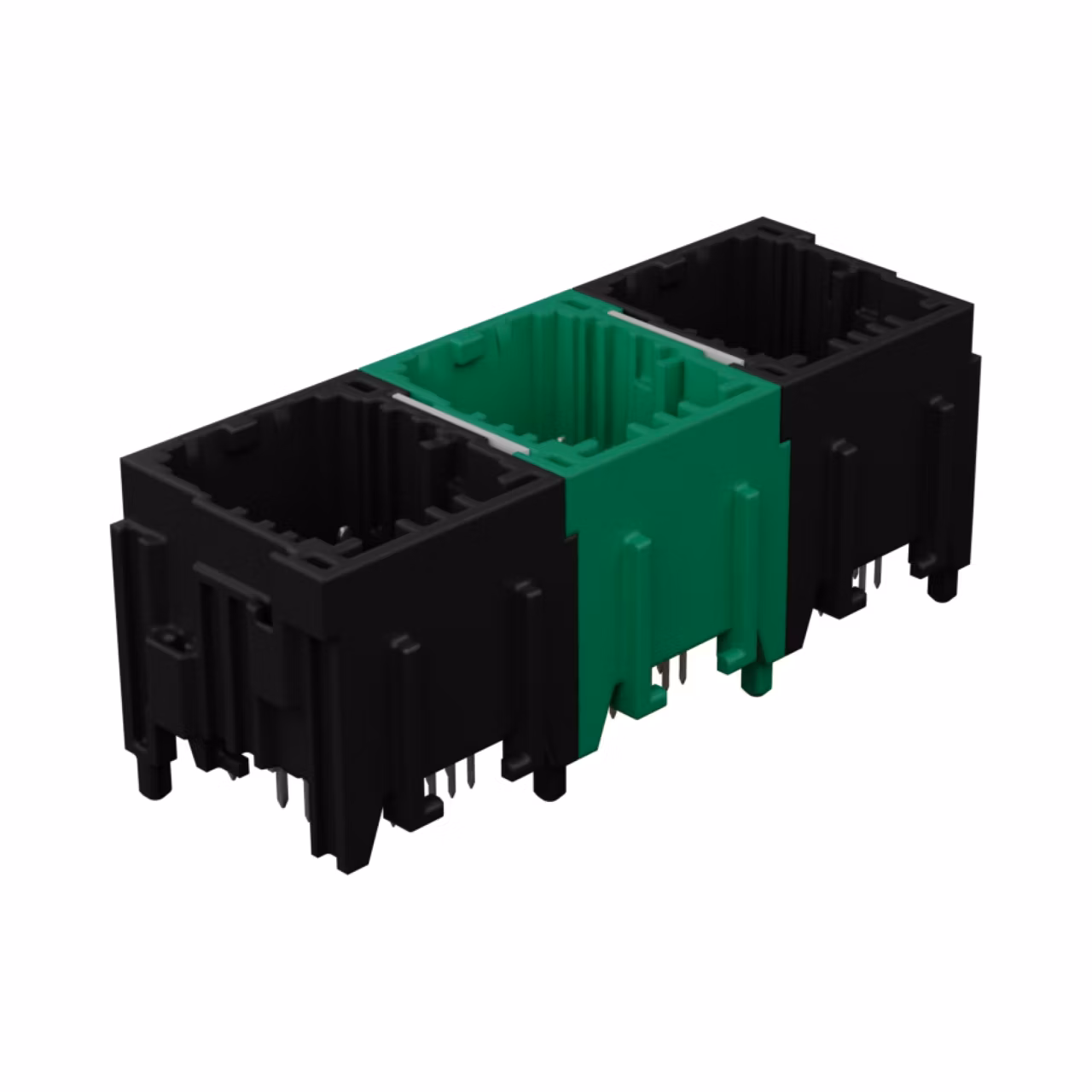stAK50h 3 Bay Vertical Hybrid Header, 86 Circuits, Bay 1: 27 Circuits/Key 1/Black; Bay 2: 27 Circuits/Key 2/Green; Bay 3: 32 Circuits/Key 1/Black; Tray for sale
