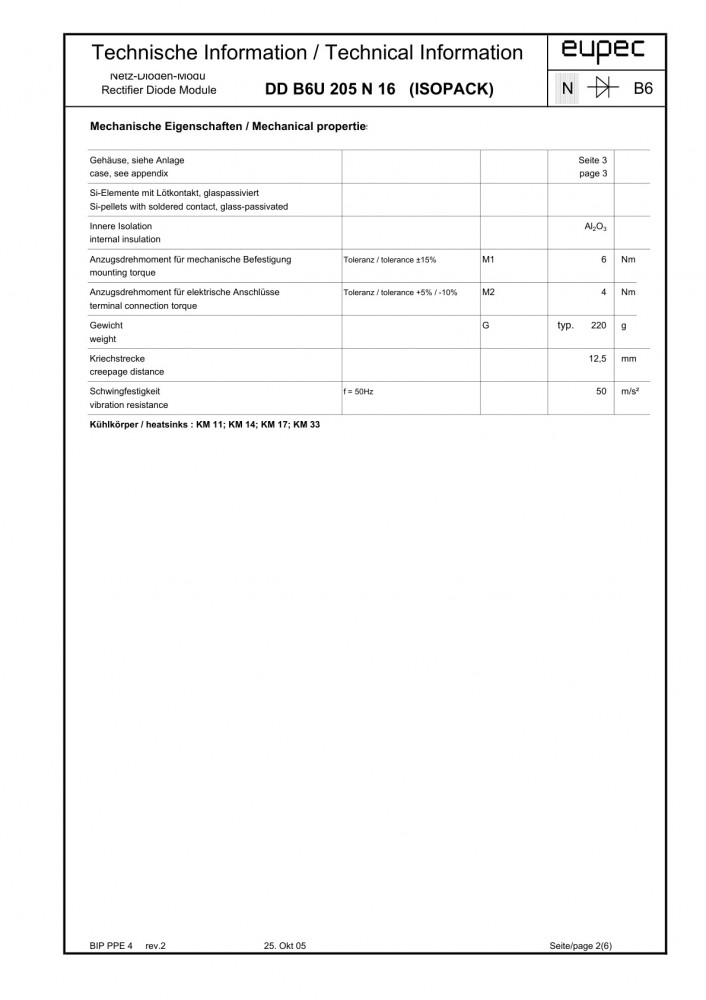 DDB6U205N16L technical document page 2