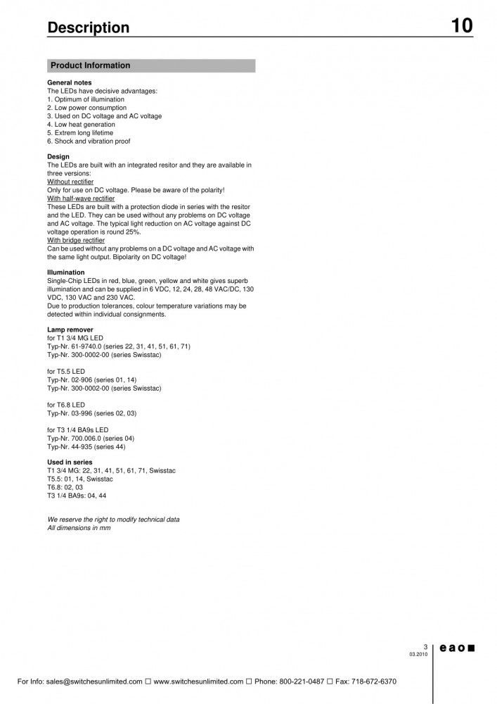 Series 10 LED catalogue page 3