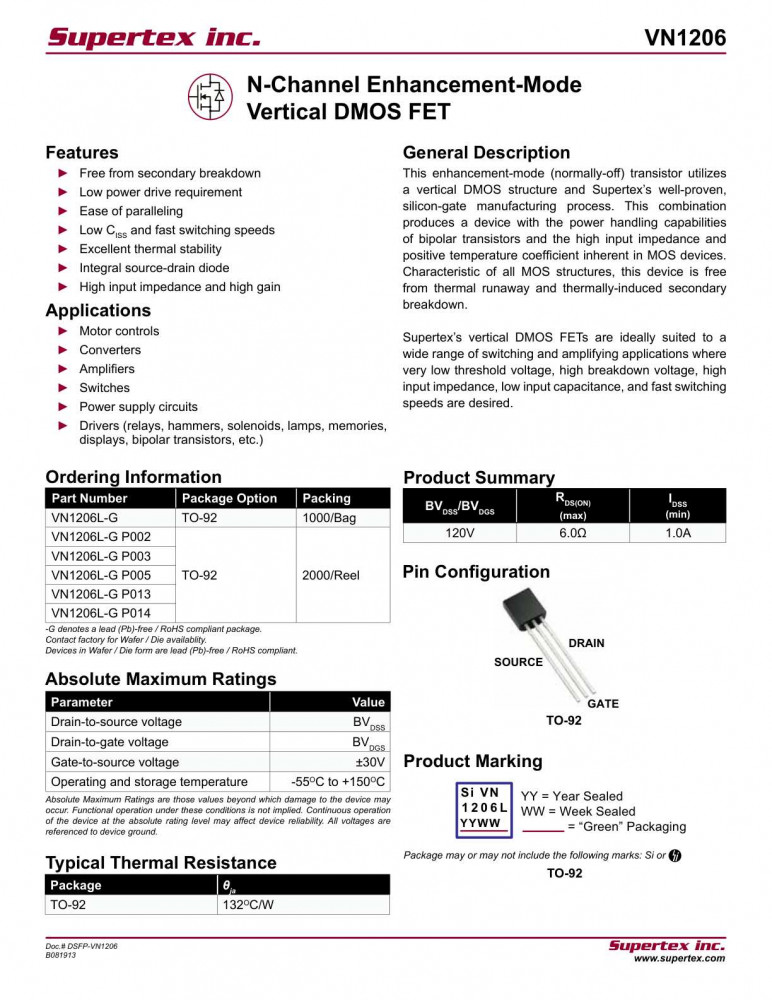 VN1206L-G-P002 datasheet page 1
