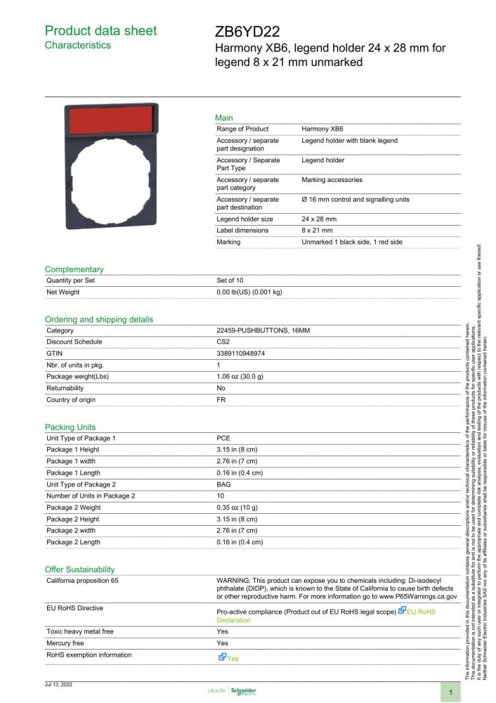 ZB6YD22 technical document page 1