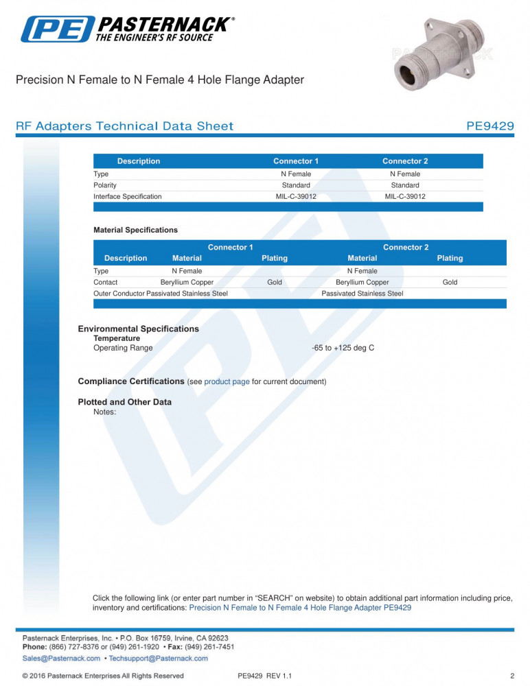 PE9429 datasheet page 2