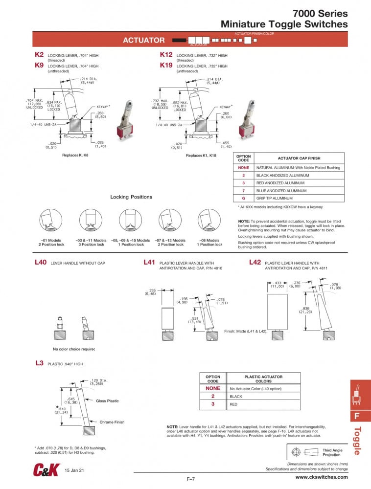 C&K 7000 Series datasheet page 5