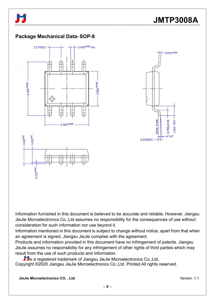 JMTP3008A datasheet page 6