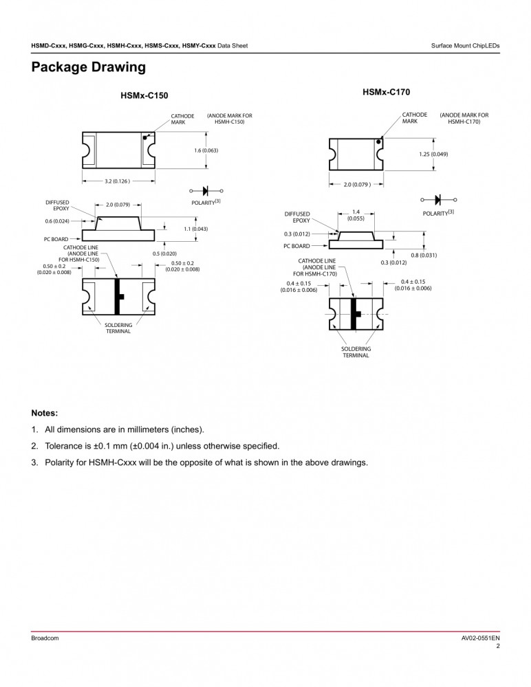 HSMG-C190 datasheet page 2