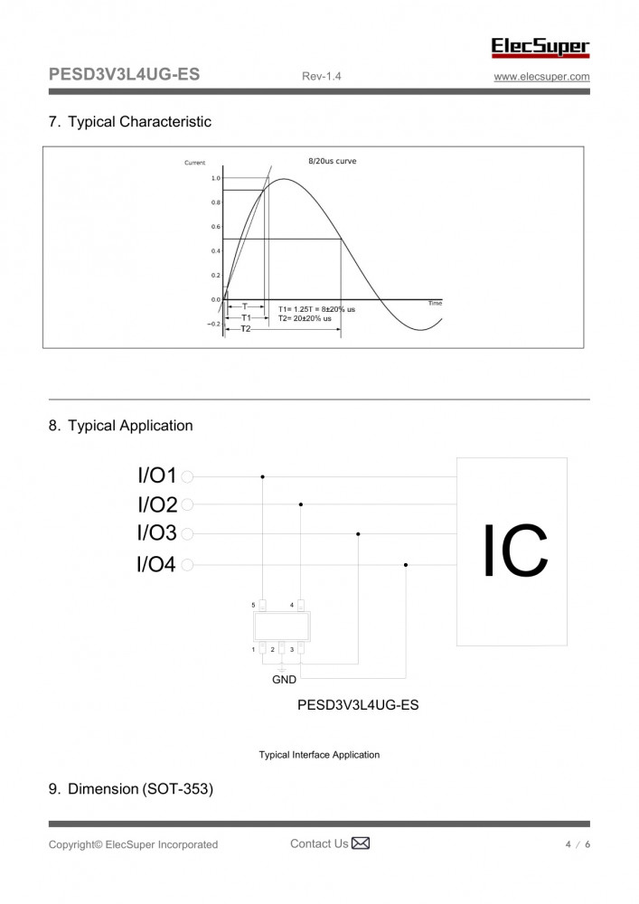 PESD3V3L4UG-ES datasheet page 4