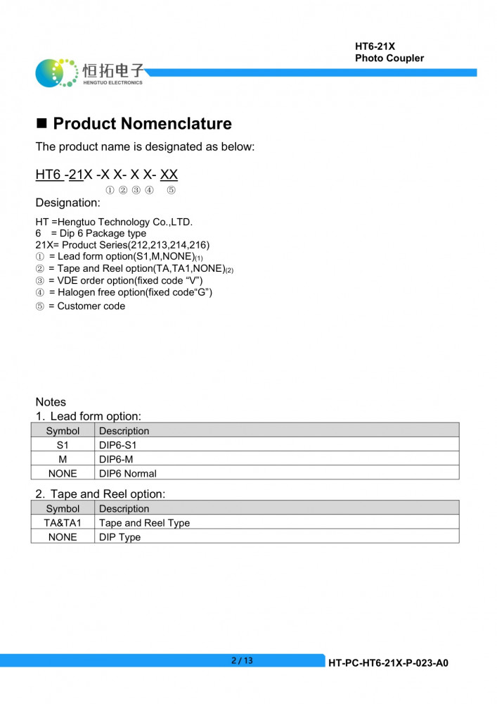HT6-213 datasheet page 3