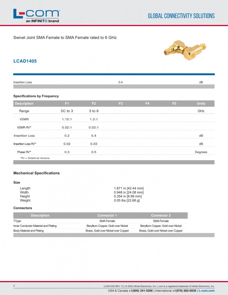 LCAD1405 datasheet page 2
