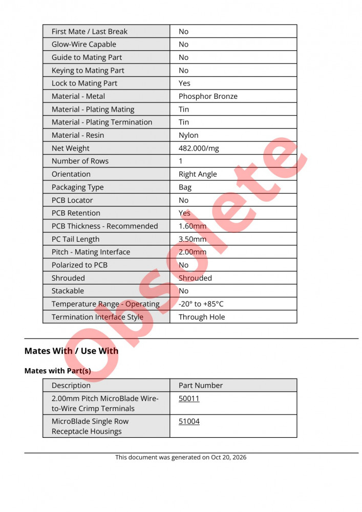 MOLEX 530150510 technical document page 3