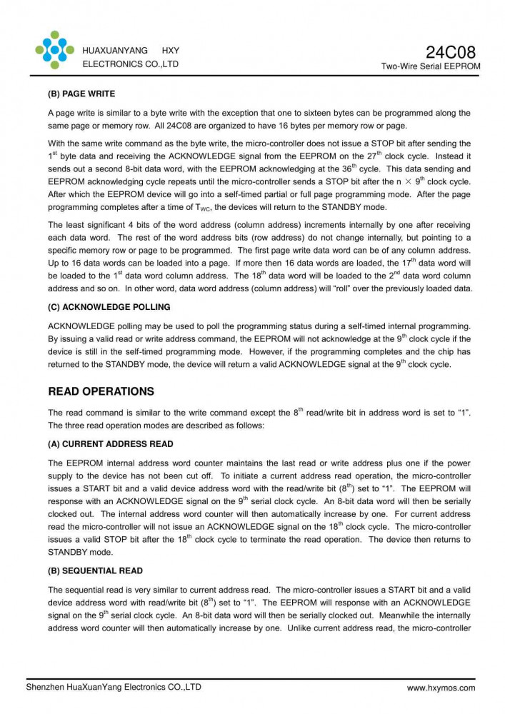 24C08-HXY datasheet page 7