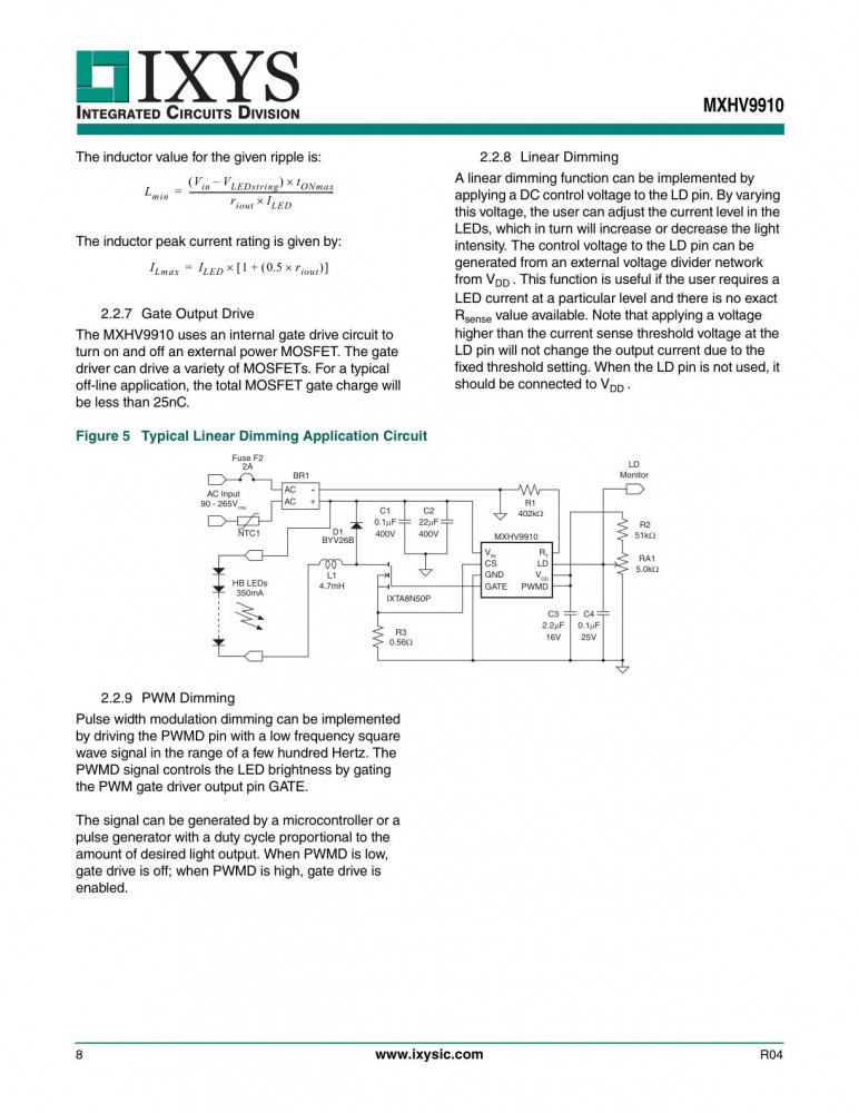 MXHV9910BETR datasheet page 8
