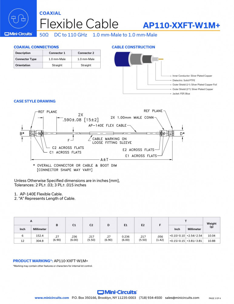 AP110-1FT-W1M+ technical document page 3