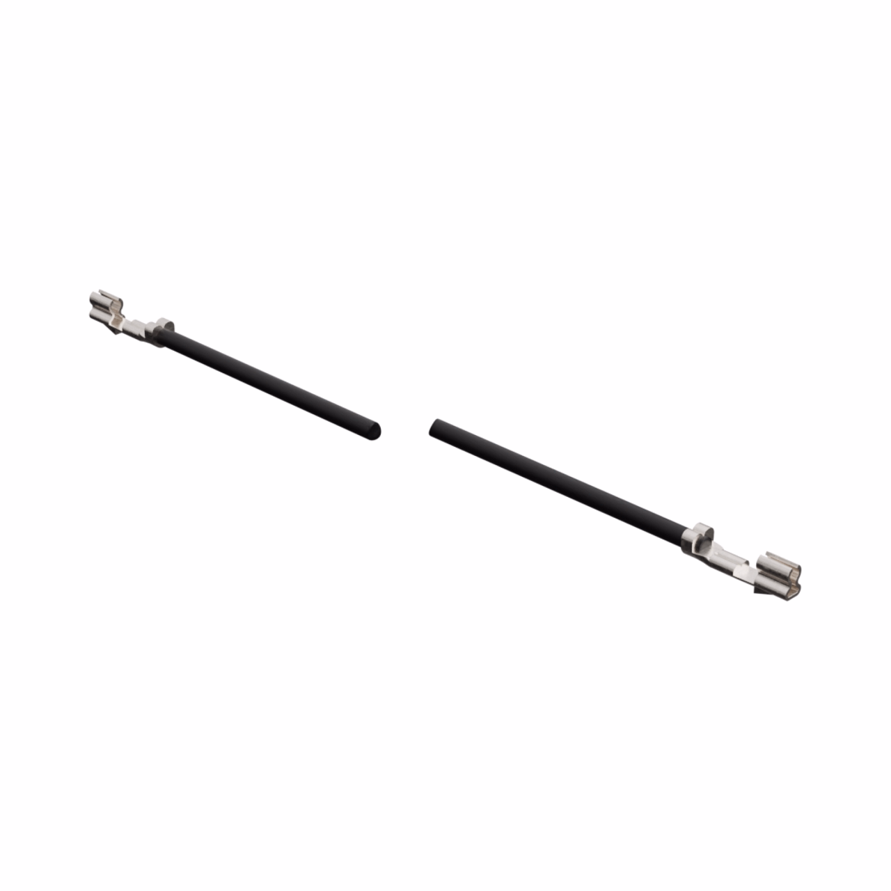 Pre-Crimped Lead Mini-SPOX Female-to-Mini-SPOX Female, Tin (Sn) Plating,  300.00mm Length, 22 AWG, Black for sale